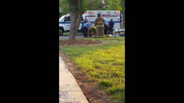 MUST SEE: Firefighters rescue man stuck in 7-foot deep hole | WSOC-TV